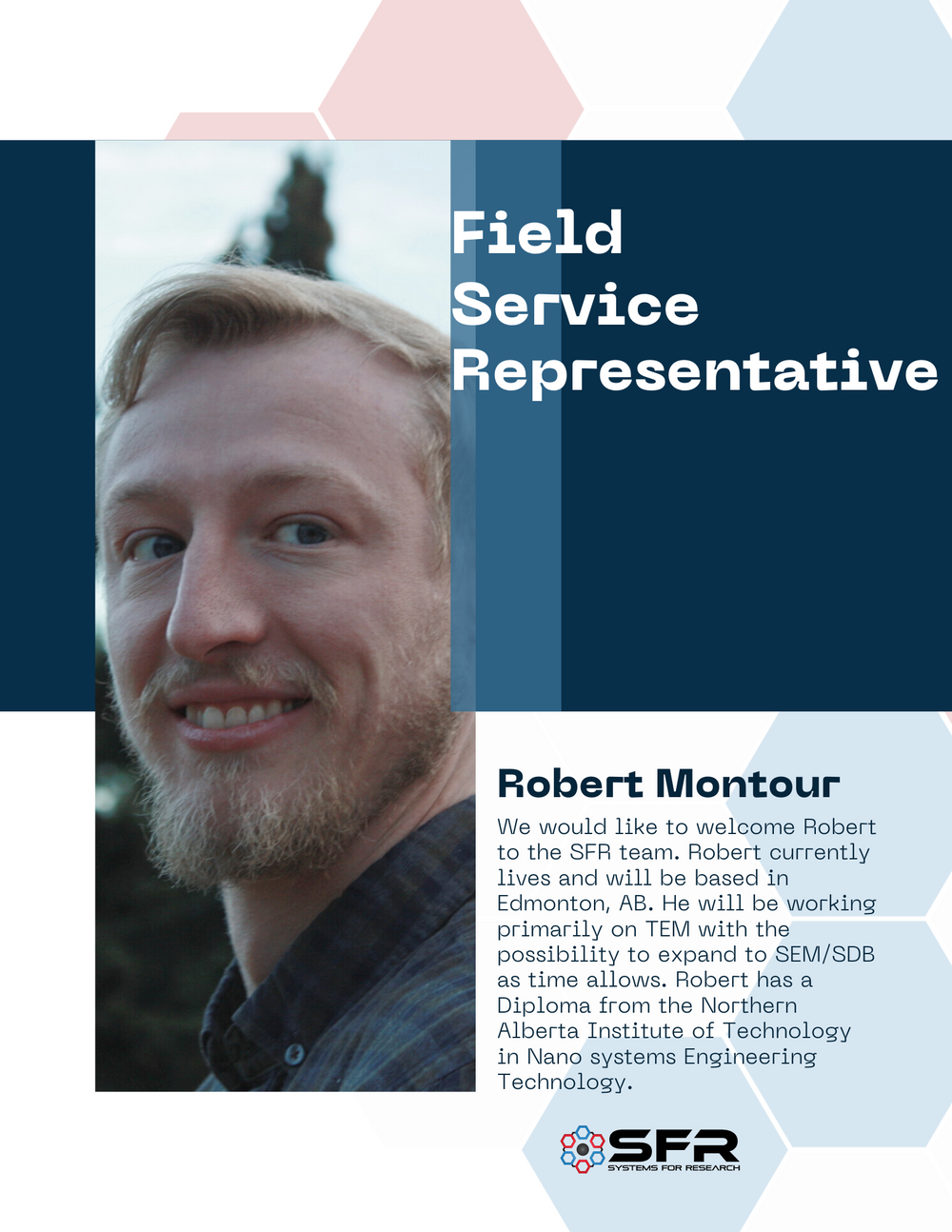 WELCOME TO THE TEAM ROBERT MONTOUR! - Systems for Research